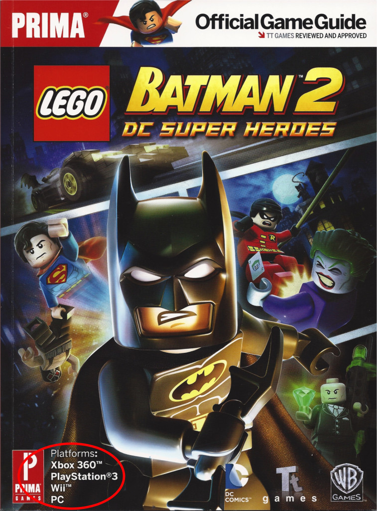 LEGO Batman 2 Strategy Guide Does NOT Include Guides for Handhelds